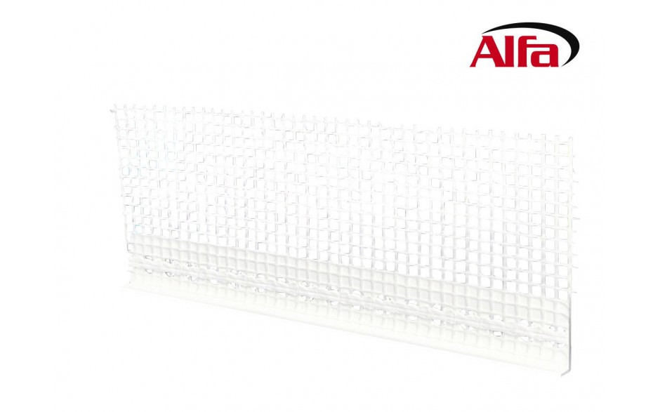 528 ALFA Profilé d'enduit en PVC tramé pour crépis